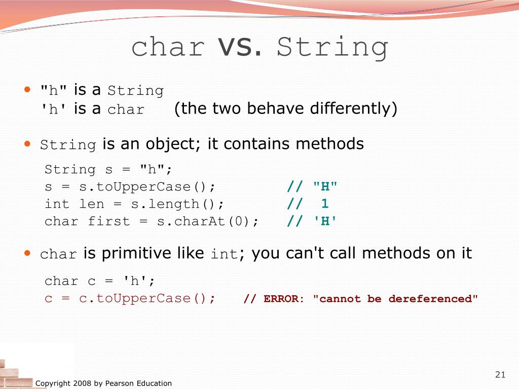 Std String Char