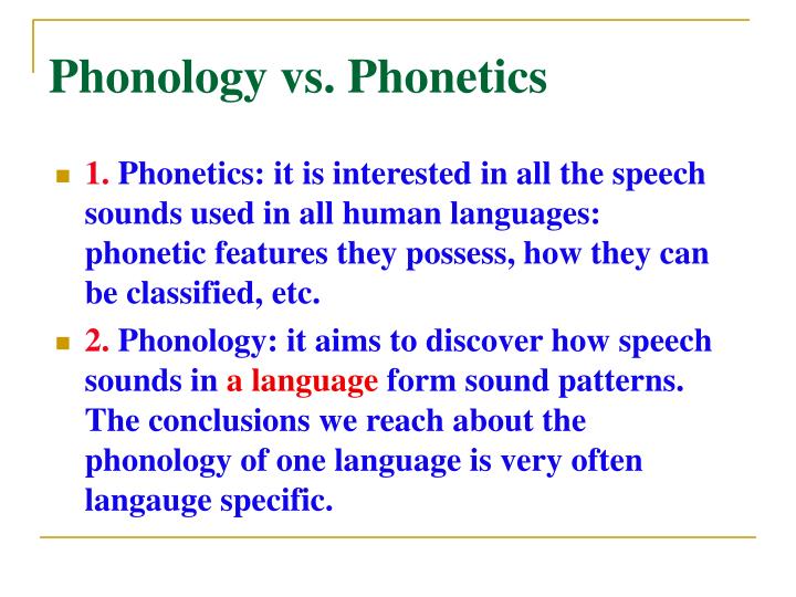 PPT - Introduction to Linguistics Chapter 2: Phonology PowerPoint ...