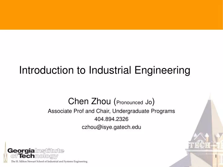 PPT - Introduction to Industrial Engineering PowerPoint Presentation ...