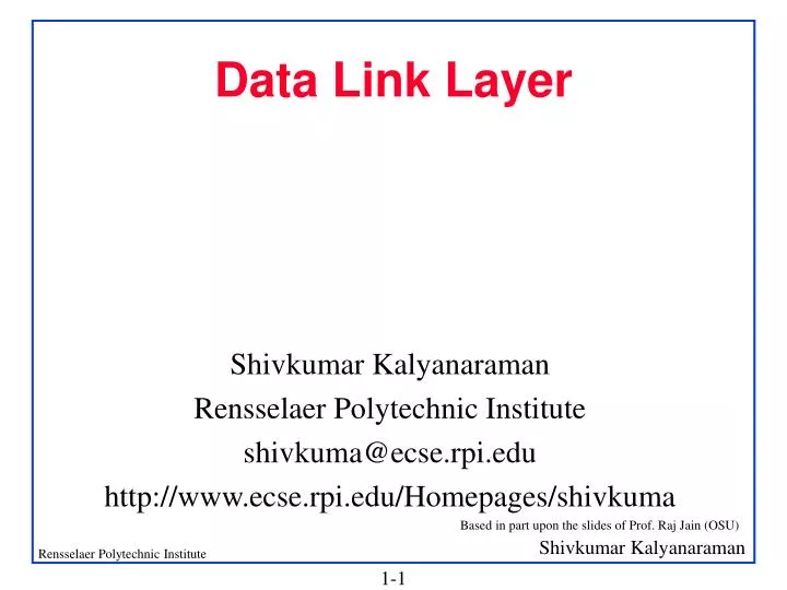 PPT - Data Link Layer PowerPoint Presentation, free download - ID:4712587