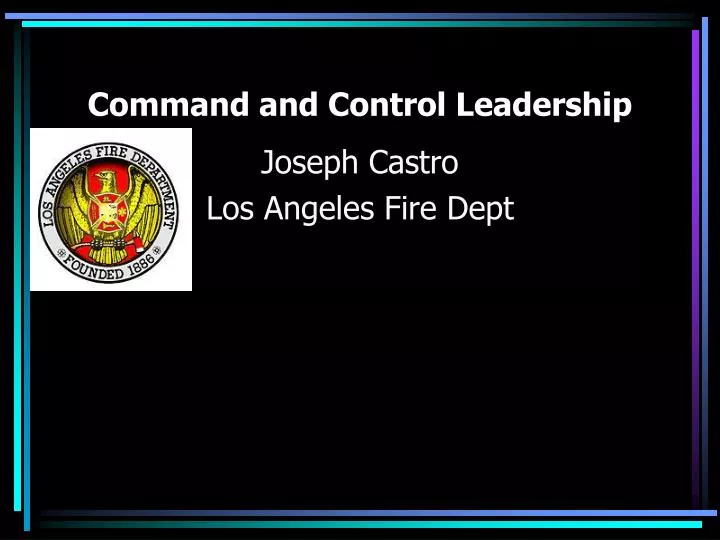 PPT - Command and Control Leadership PowerPoint Presentation, free ...