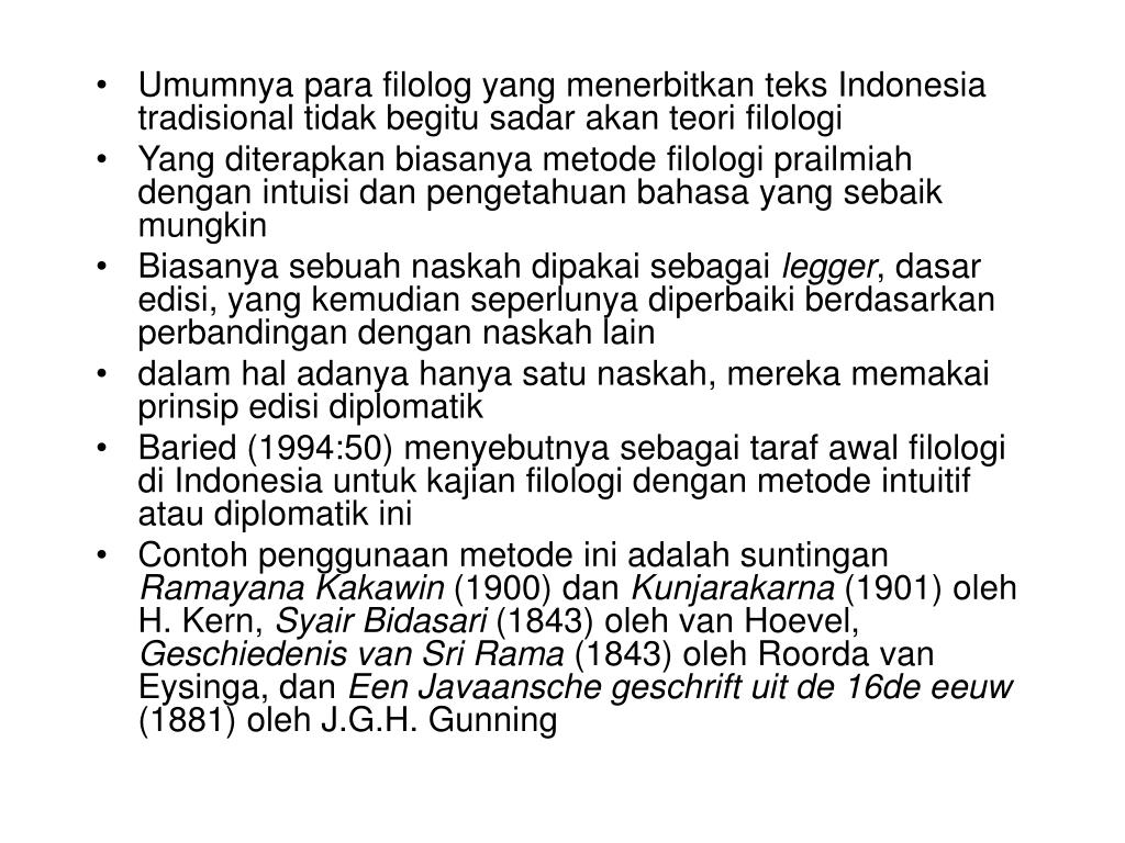 PPT - Sejarah Perkembangan Filologi PowerPoint Presentation, free ...