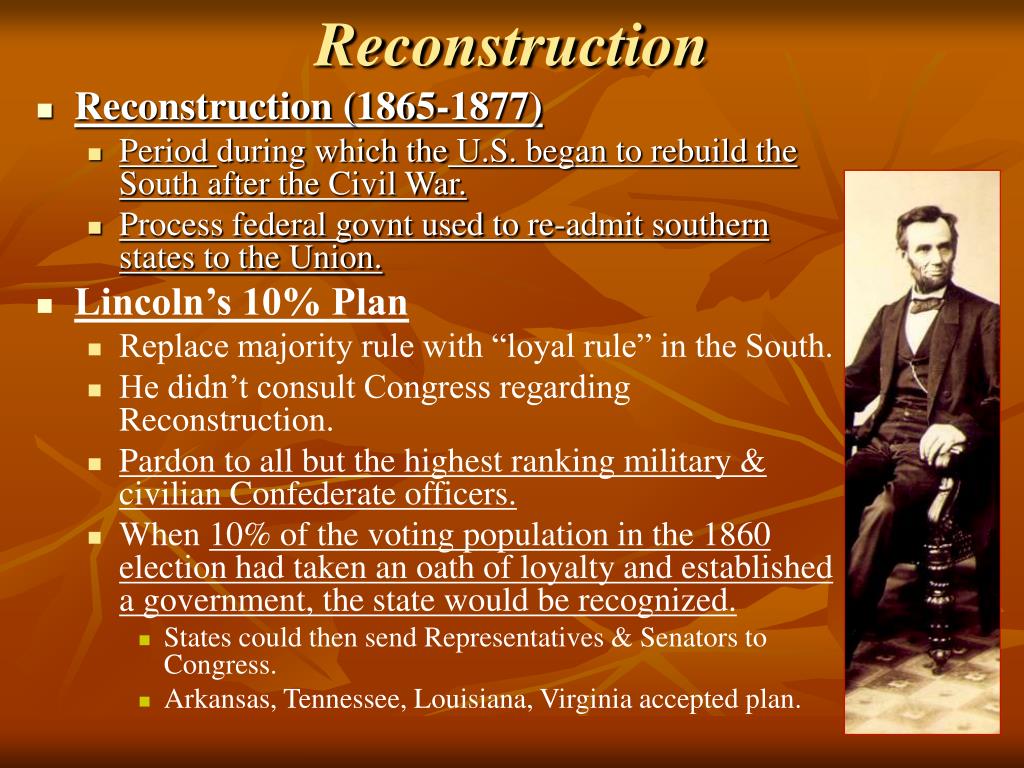 PPT - The Civil War & Reconstruction 1860 – 1877 Part 1 PowerPoint ...