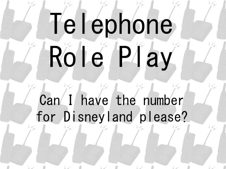 PPT - Telephone Role Play PowerPoint Presentation, free download - ID ...