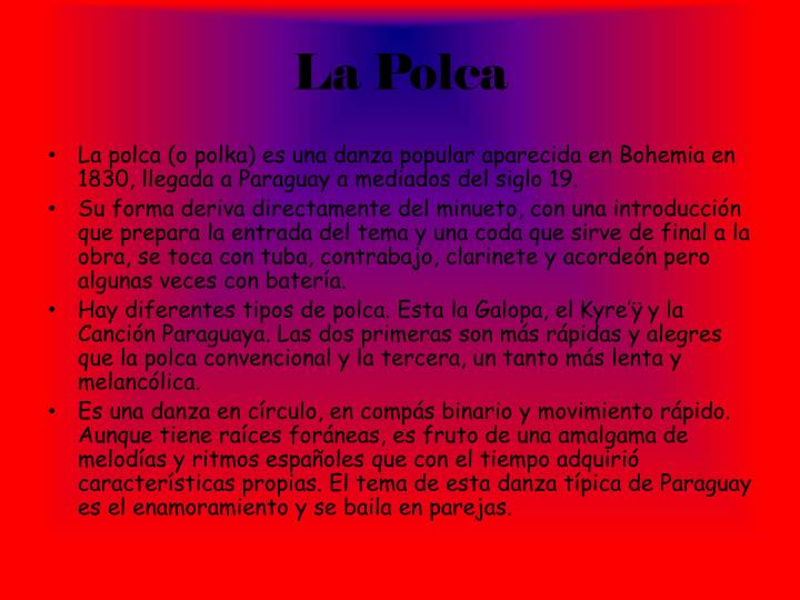 PPT - Baile de Paraguay PowerPoint Presentation - ID:4716671