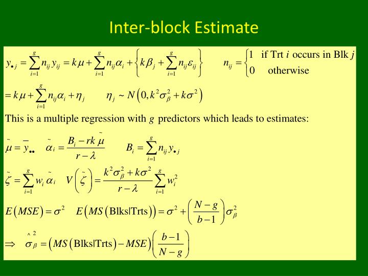PPT - Balanced Incomplete Block Design PowerPoint Presentation - ID:4716719
