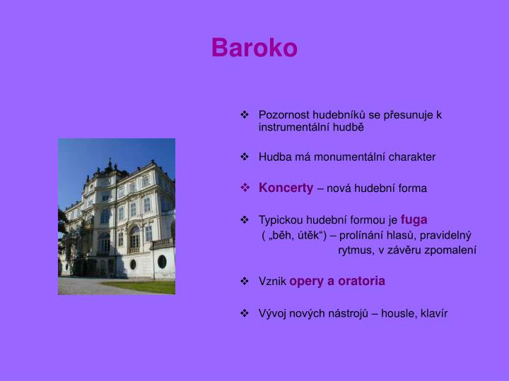 PPT - Hudební baroko PowerPoint Presentation - ID:4718243