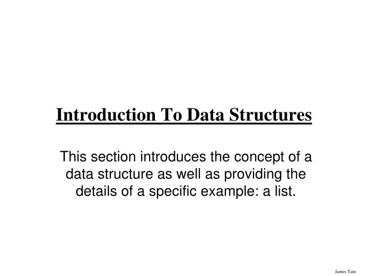 Ppt Introduction To Data Structures Powerpoint Presentation Free