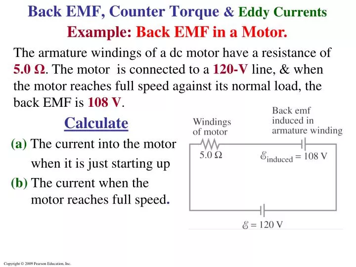 PPT - Back EMF, Counter Torque & Eddy Currents PowerPoint Presentation ...