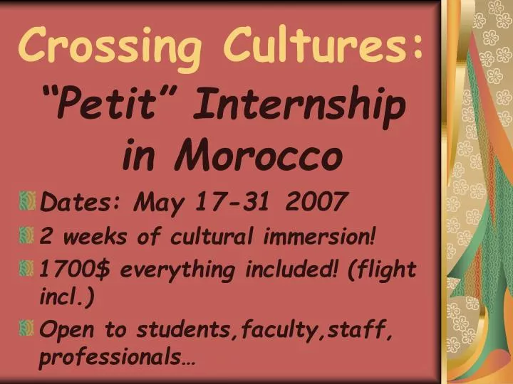 PPT - Crossing Cultures: PowerPoint Presentation, free download - ID ...
