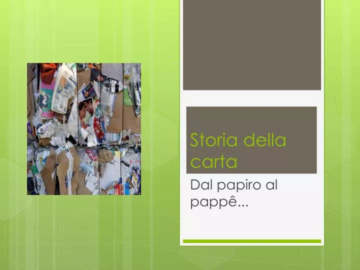 PPT - Storia della carta PowerPoint Presentation, free download - ID ...
