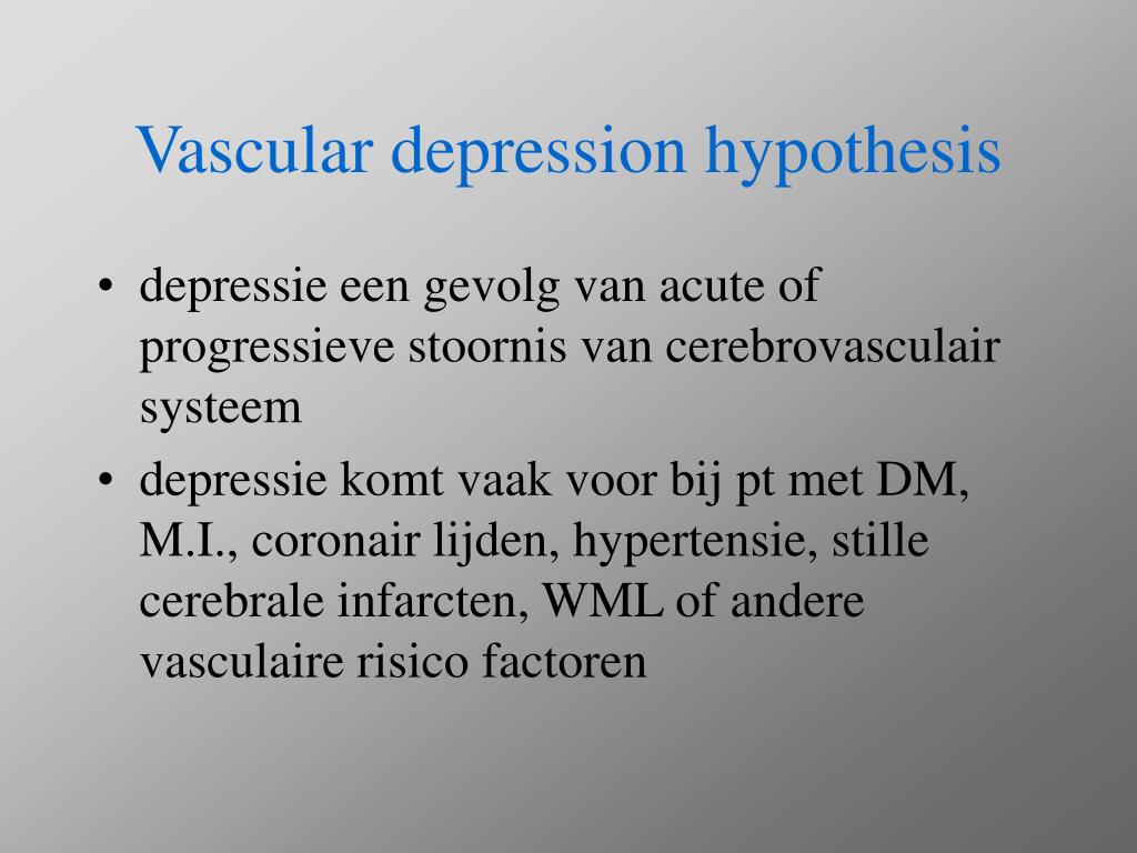 PPT - Voorspellende factoren van post-CVA depressie PowerPoint ...