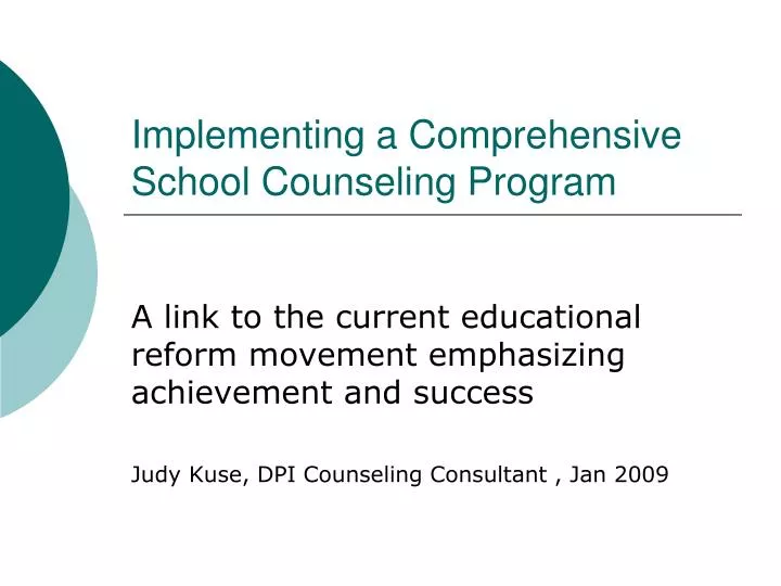 PPT - Implementing a Comprehensive School Counseling Program PowerPoint ...