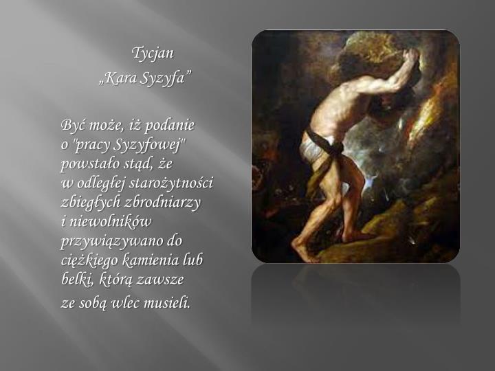 PPT - Śladami postaci mitologicznych w literaturze i sztuce - Syzyf ...