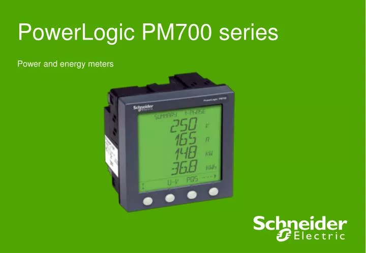 PPT - PowerLogic PM700 series PowerPoint Presentation, free download ...