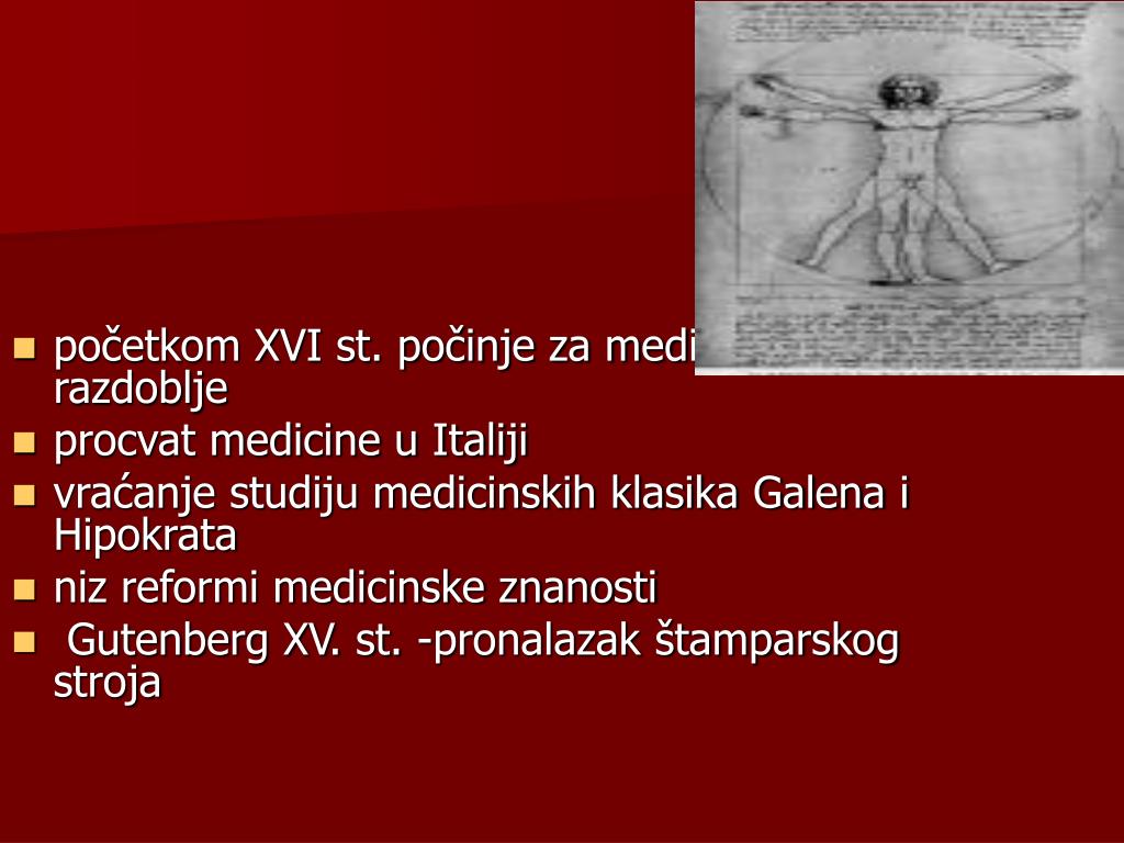 PPT - Medicina u renesansi i početku novovjekovlja PowerPoint ...