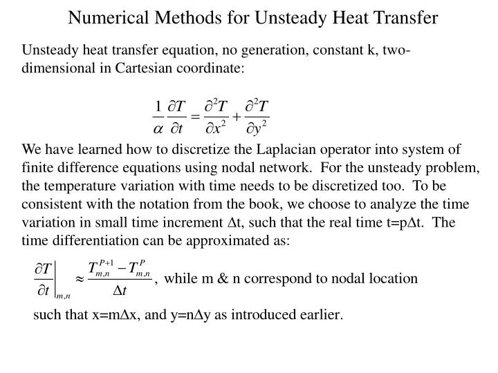 Numerical Solution Transient Heat Conduction Equation - Tessshebaylo Numerical Solution Transient Heat Conduction Equation - Tessshebaylo