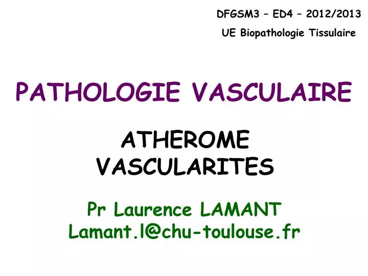 PPT - ATHEROME VASCULARITES PowerPoint Presentation, free download - ID ...