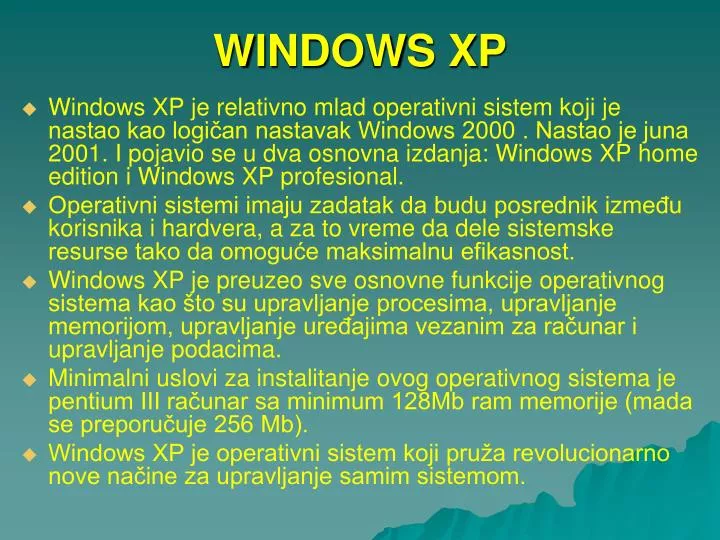 PPT - WINDOWS XP PowerPoint Presentation, free download - ID:4728889