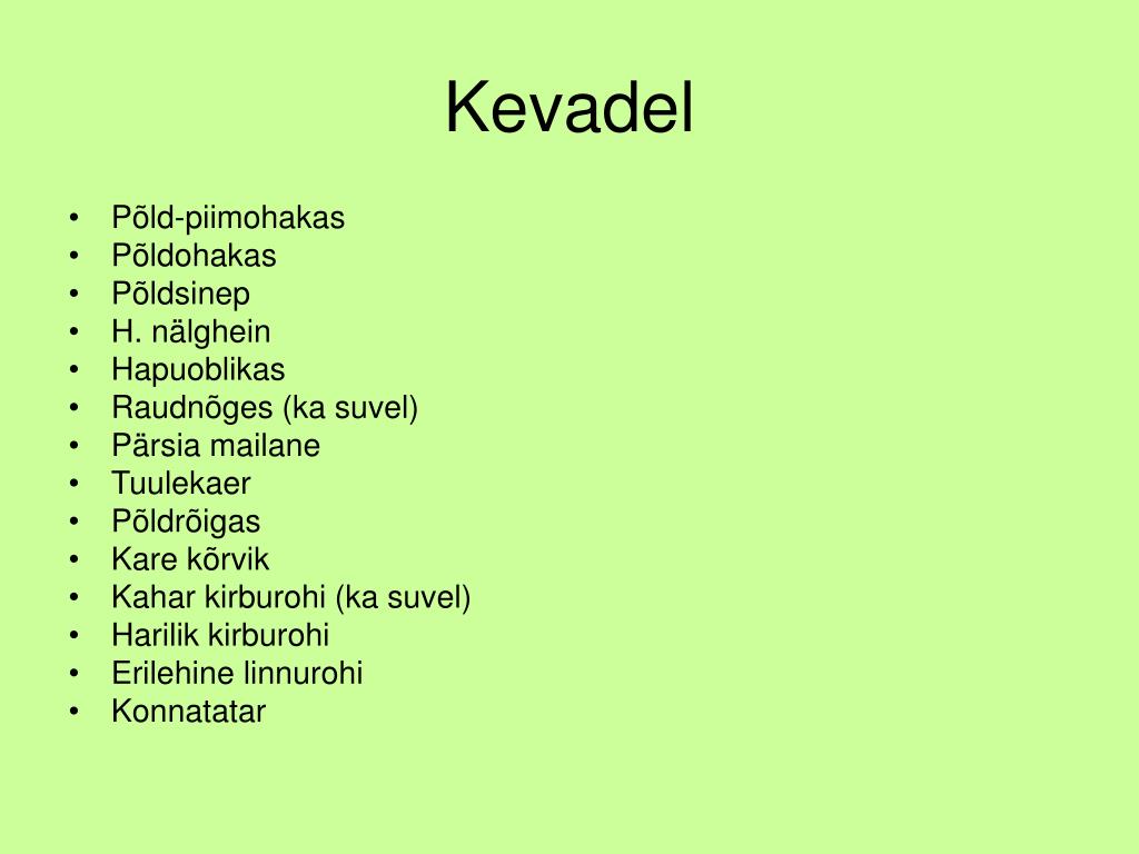 PPT - Efektiivne umbrohutõrje PowerPoint Presentation, free download ...