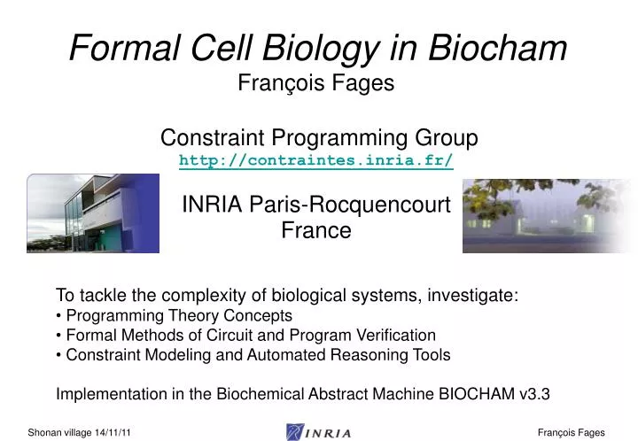 PPT - To tackle the complexity of biological systems, investigate ...