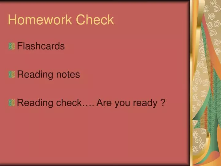 PPT - Homework Check PowerPoint Presentation, free download - ID:4729959