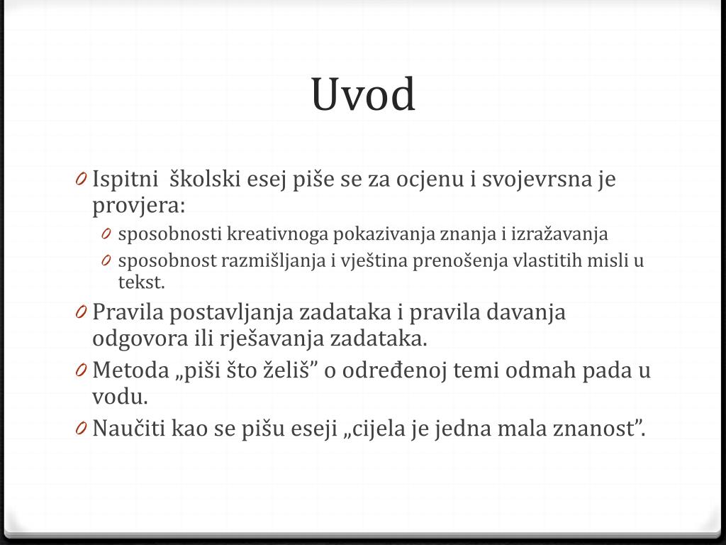 PPT - Kako napisati esej na državnoj maturi PowerPoint Presentation ...