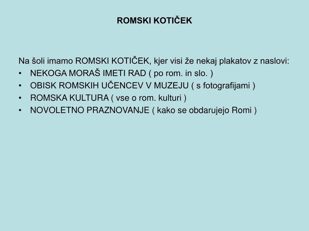 PPT - ROMSKA POMOČNICA NA OŠ OB RINŽI PowerPoint Presentation, free ...