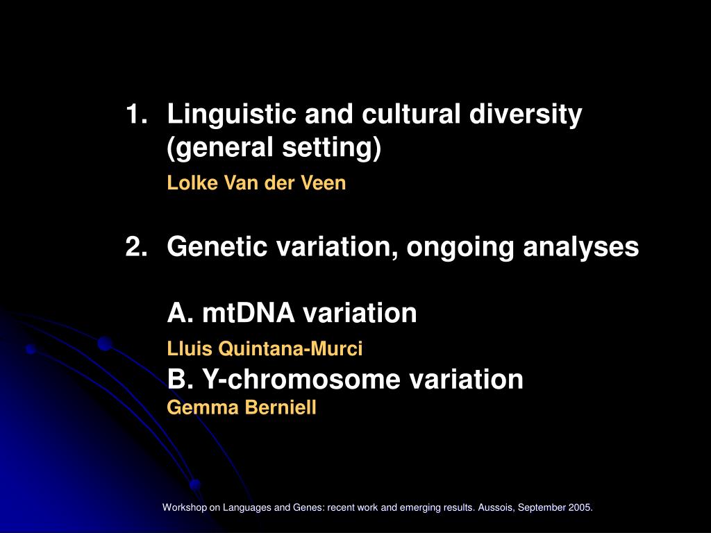PPT - Ethno-linguistic and genetic variation in Central Africa: From ...