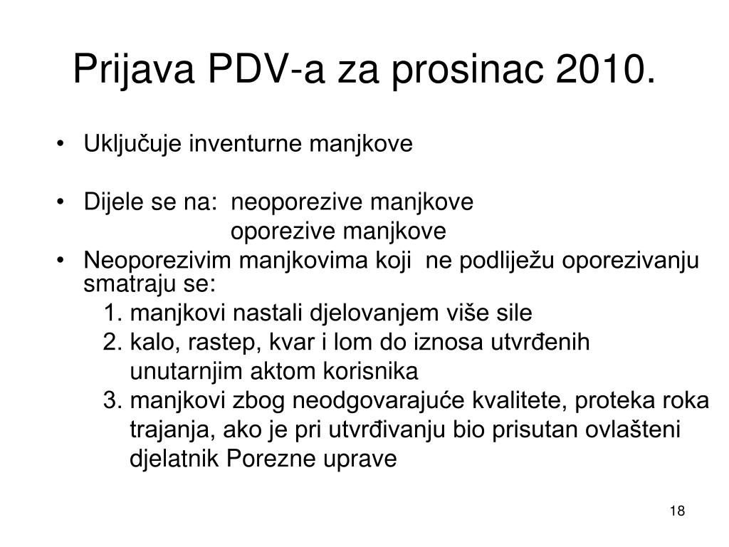 PPT - RAČUNOVODSTVENE PRIPREME ZA KONAČNI OBRAČUN PDV-A PRORAČUNSKIH ...