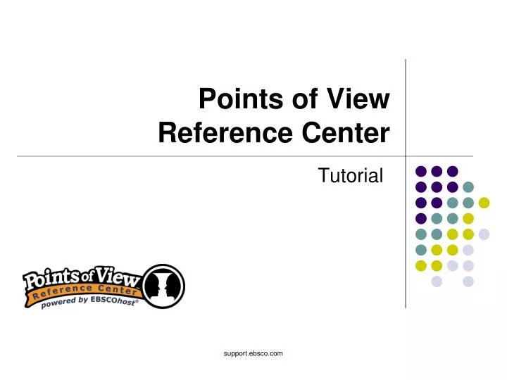 PPT - Points of View Reference Center PowerPoint Presentation, free ...