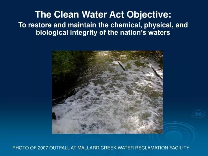 PPT - The Clean Water Act Objective: PowerPoint Presentation, free ...