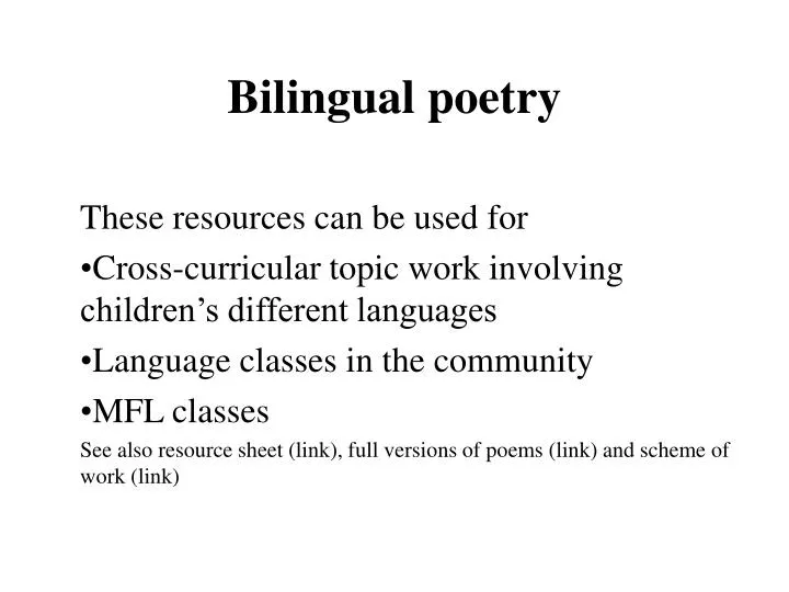 PPT - Bilingual poetry PowerPoint Presentation, free download - ID:4733605