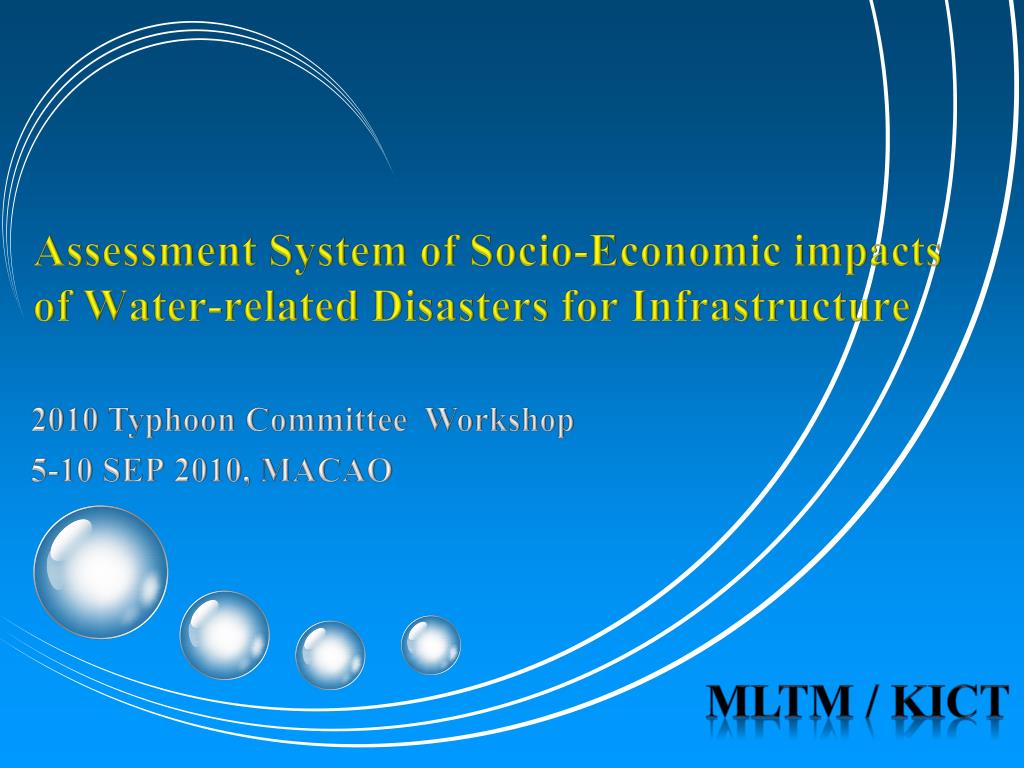 Ppt Assessment System Of Socio Economic Impacts Of Water Related