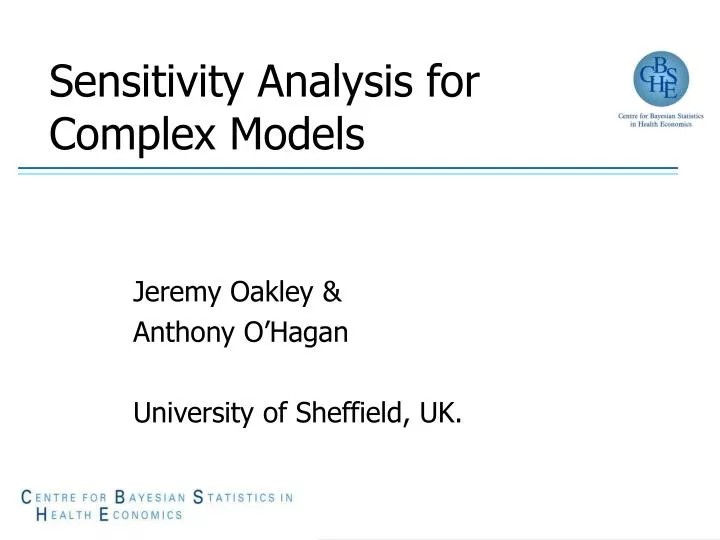 PPT - Sensitivity Analysis for Complex Models PowerPoint Presentation ...
