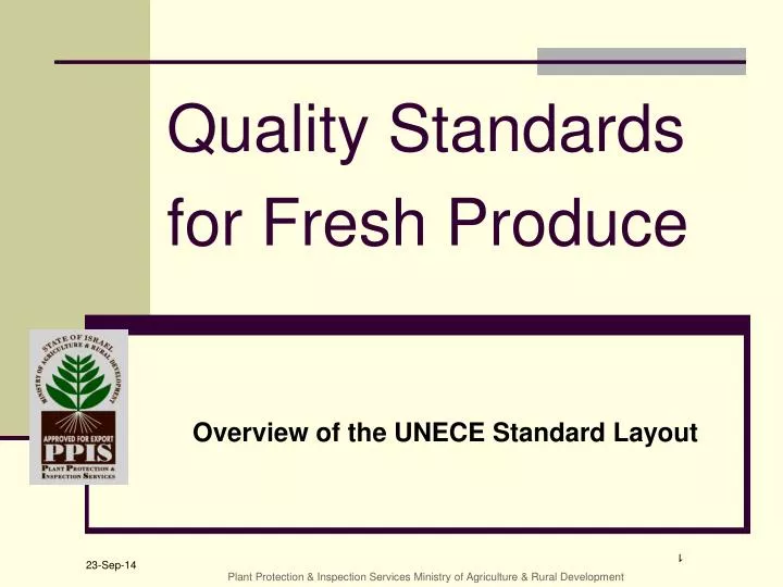 PPT - Quality Standards for Fresh Produce PowerPoint Presentation, free ...