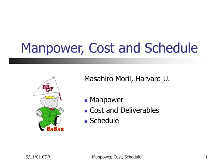 PPT - Manpower, Cost and Schedule PowerPoint Presentation, free ...
