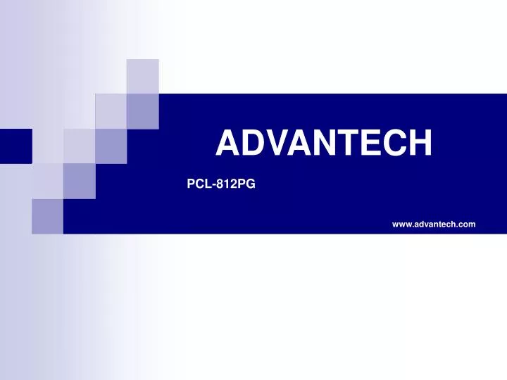 PPT - ADVANTECH PowerPoint Presentation, free download - ID:4736056