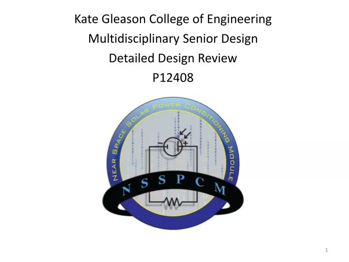 PPT - Kate Gleason College of Engineering Multidisciplinary Senior ...