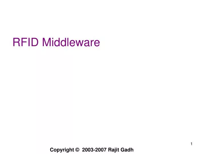 PPT - RFID Middleware PowerPoint Presentation, free download - ID:4738562
