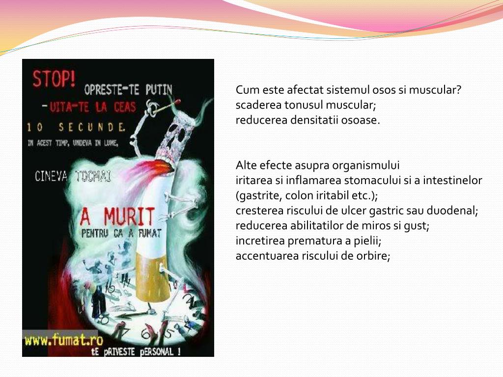 PPT - Efectele fumatului asupra sanatatii omului PowerPoint ...