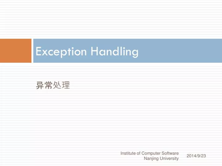 PPT - Exception Handling PowerPoint Presentation, free download - ID ...
