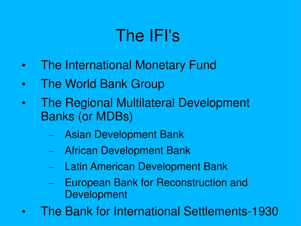 PPT - International Financial Institutions in the Global Economy ...