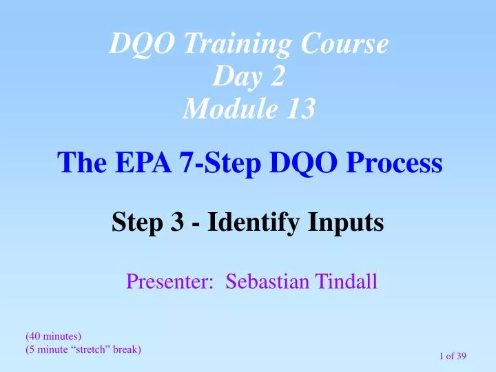 PPT - The EPA 7-Step DQO Process PowerPoint Presentation, free download ...