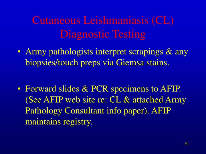 PPT - Cutaneous Leishmaniasis in OIF/OEF Soldiers PowerPoint ...