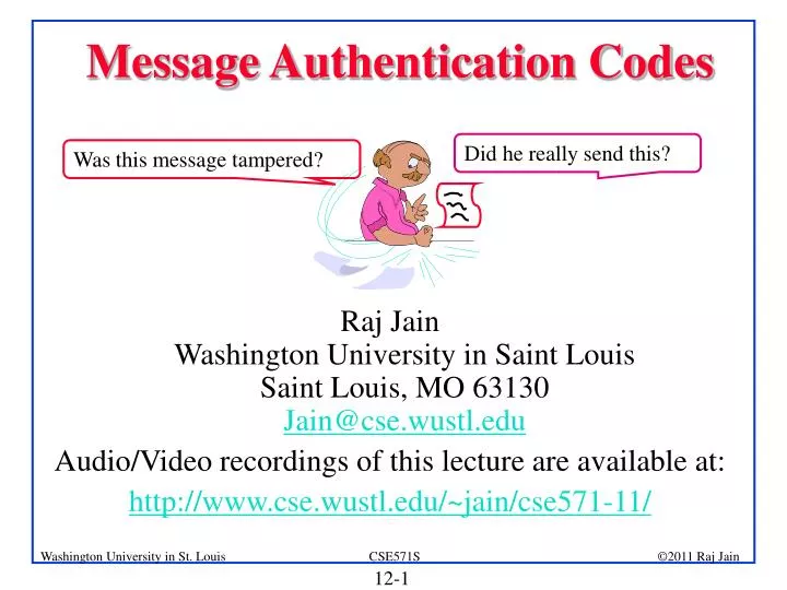 Ppt Message Authentication Codes Powerpoint Presentation Free