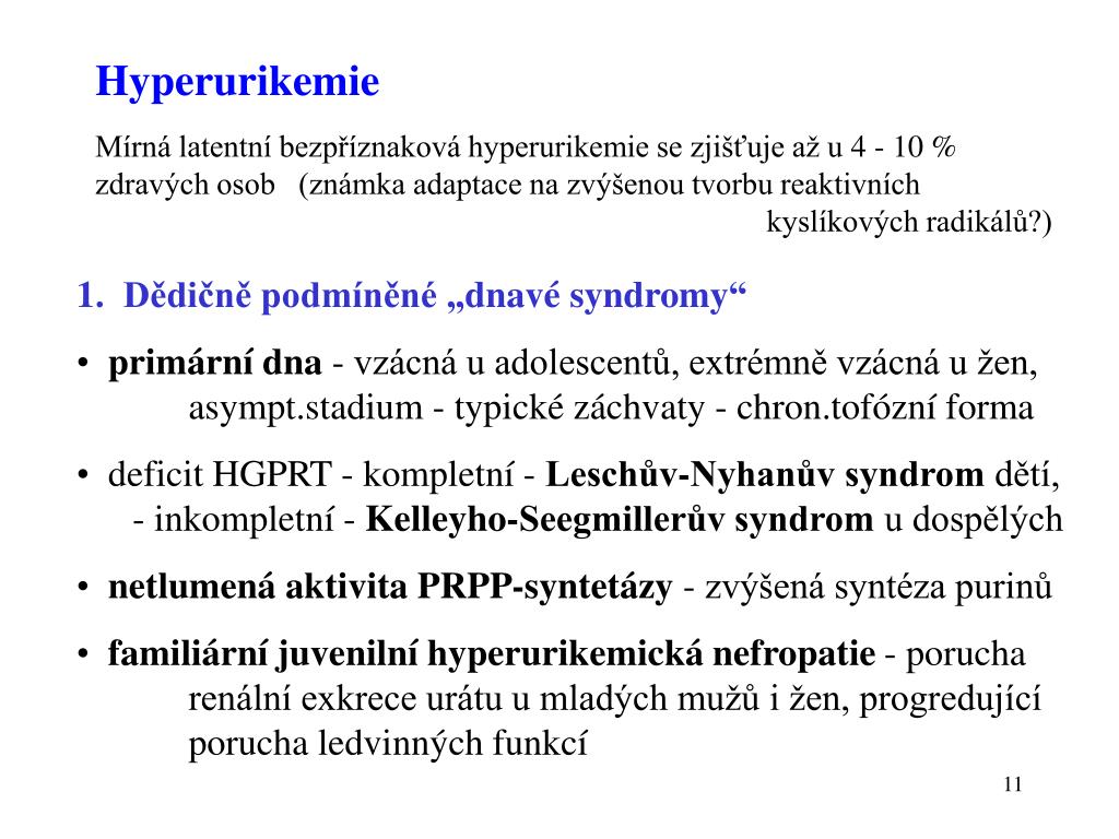 PPT - Poruchy metabolismu purinů PowerPoint Presentation, free download ...