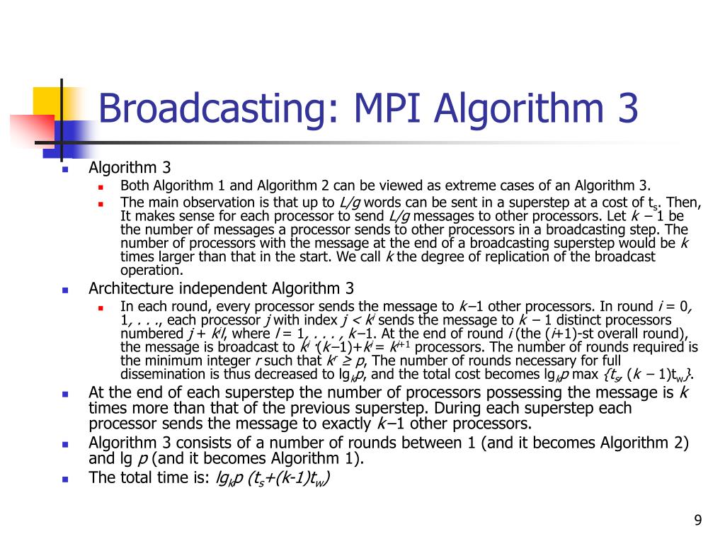 Ppt Lecture 8 Architecture Independent Mpi Algorithm Design Powerpoint Presentation Id4741542