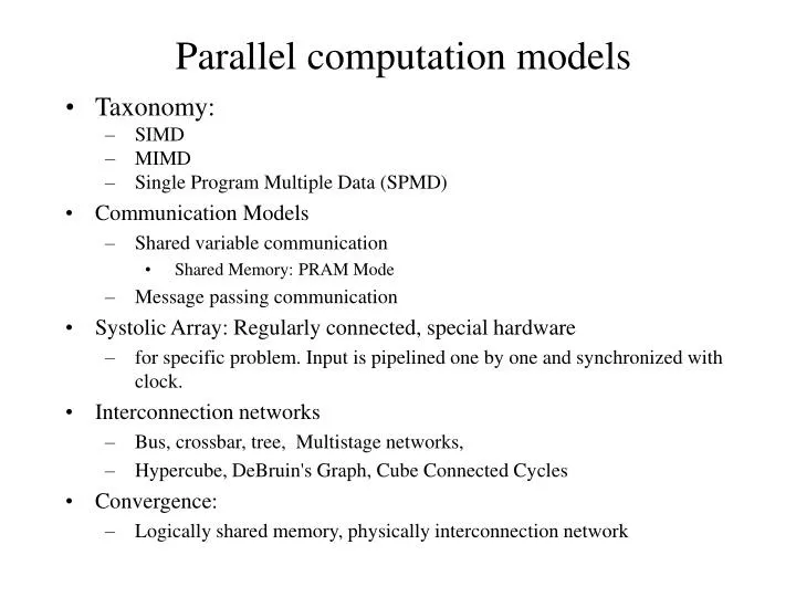PPT - Parallel computation models PowerPoint Presentation, free download - ID:4741619