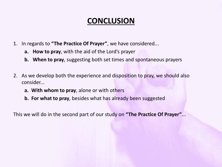 PPT - The Practice Of Prayer - I PowerPoint Presentation - ID:4741690